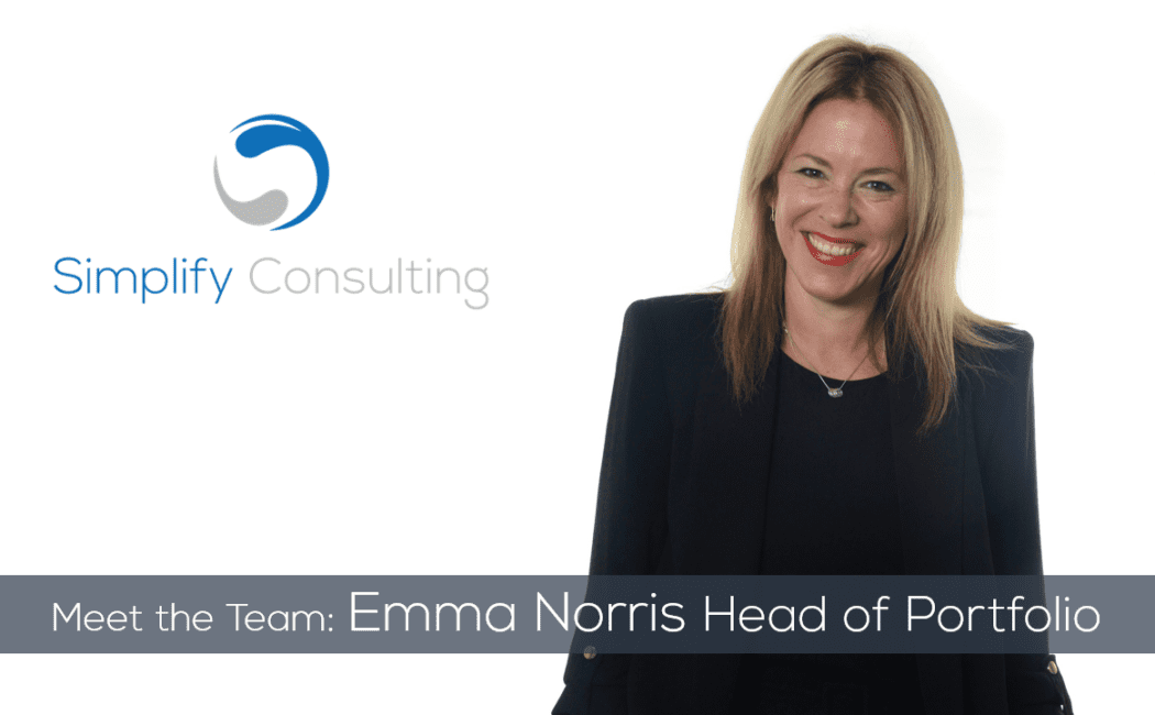 Meet the Team - Emma Norris Head of Portfolio - Simplify Consulting